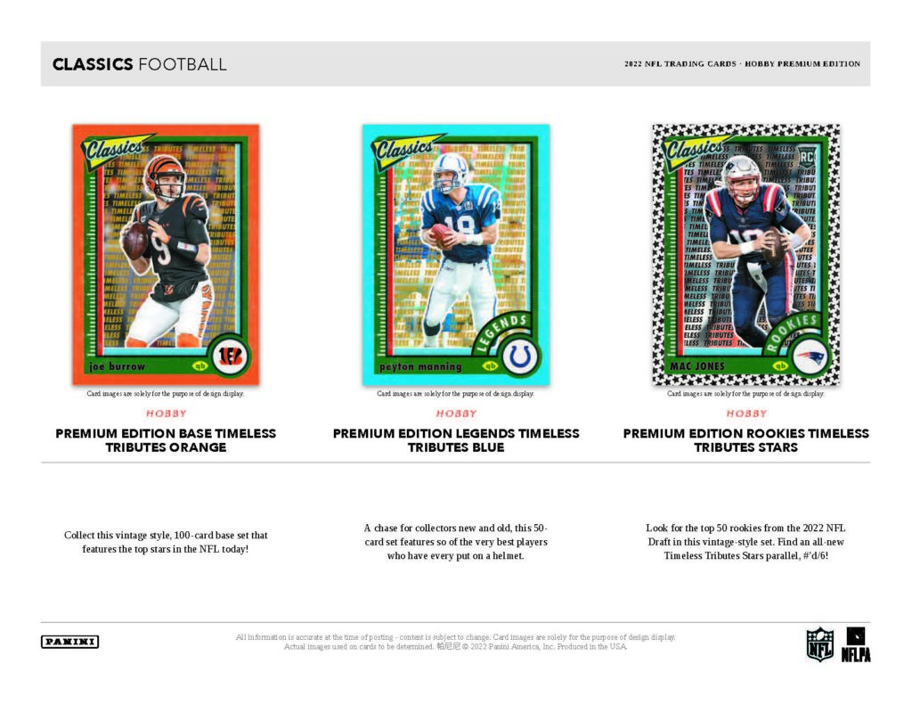 DROPPING THURSDAY (12/15) | 2022 Classics NFL Football Premium Edition ...